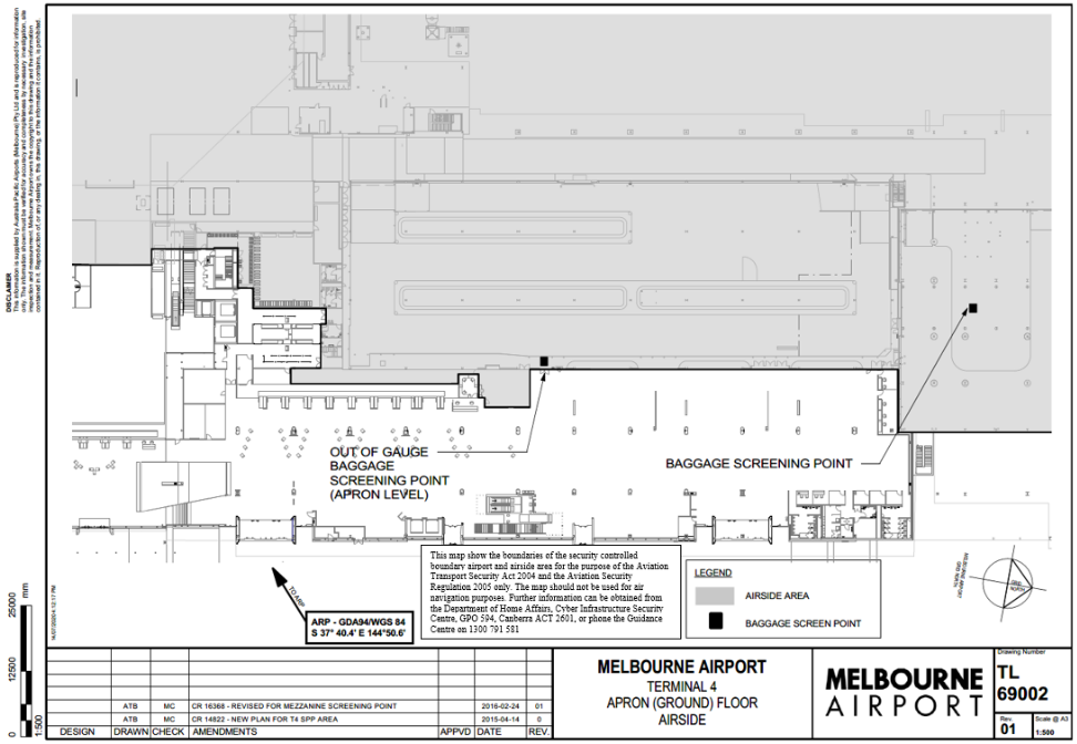 This is map 3 of 8 of Melbourne Airport which has been declared a ...